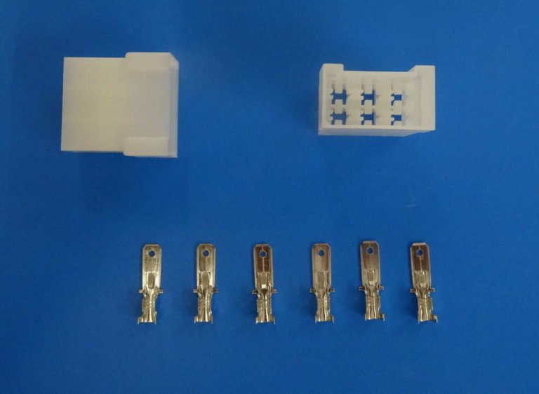 Faston 6-way Male Connector 6.3mm Terminals - Rex's Speed Shop