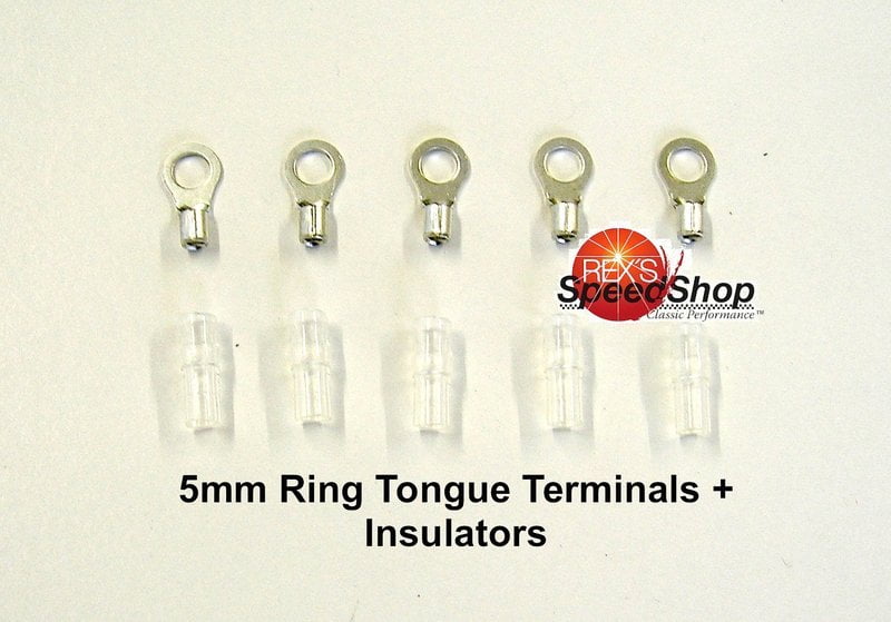 5 Pack of 5mm Ring Terminals & Insulators - Rex's Speed Shop