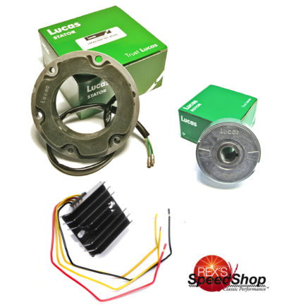 3 Phase, 12 Volt Lucas Alternator Kit with Solid State Regulator - Rex ...