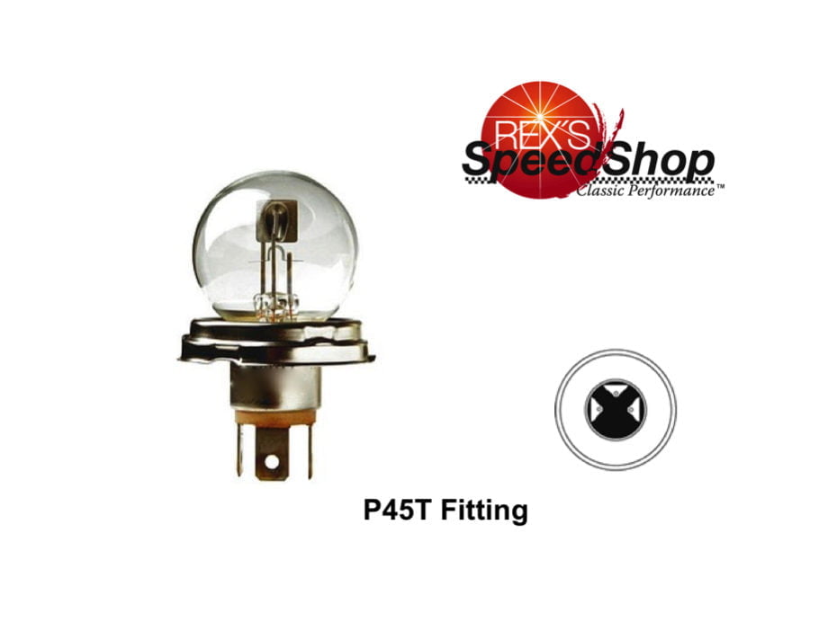 12 Volt 45/40W P45T Headlamp Bulb - Rex's Speed Shop