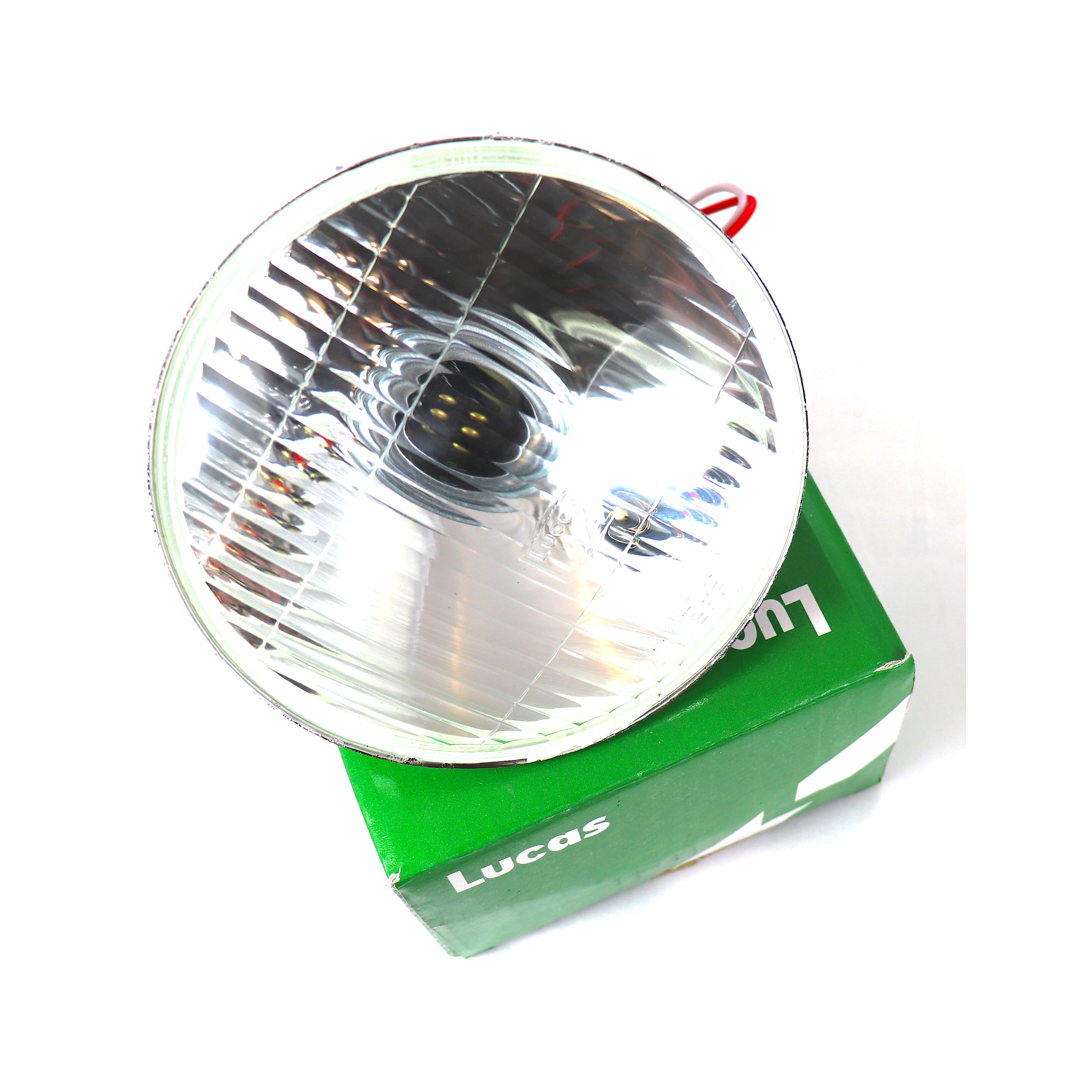 Genuine Lucas 5 3/4" Headlamp Reflector With Pilot light - Rex's Speed Shop