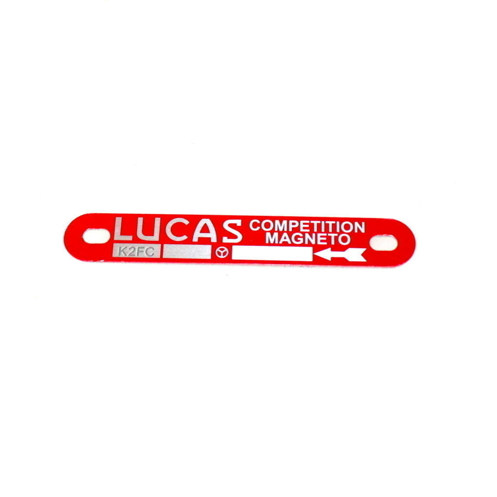 Lucas Magneto Label Plate K2FCMGLA - Rex's Speed Shop