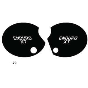 XT500 -79 Side Cover Decal Set - White Lettering - Rex's Speed Shop
